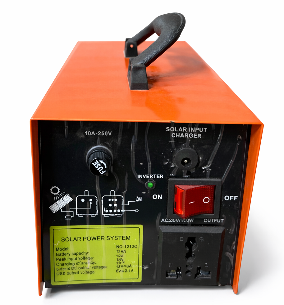 Portable solar power system with12V battery, 220V inverter